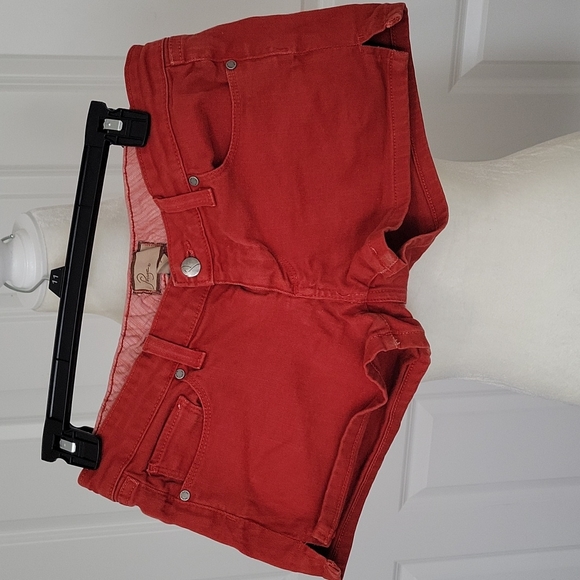 PAIGE | Shorts | Paige Short Shorts Size 27 Burnt Orange Denim | Poshmark